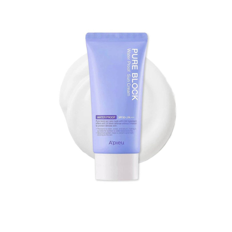 Pure Block Natural Water-proof Sun Cream SPF50, PA+++ – The Safa Beauty